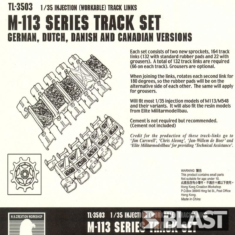 BL35364KSP- EM113A2 RAPID ENTRY VEHICLE 2 WITH HKCW M113 TRACKS