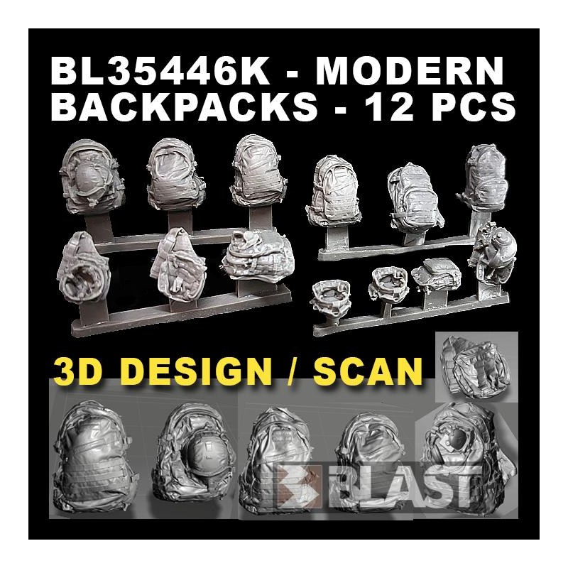BL35446K - MODERN BACKPACKS SET 12 PCS