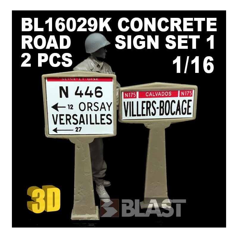 BL16029K CONCRETE ROAD SIGN SET 1 - 2 PCS
