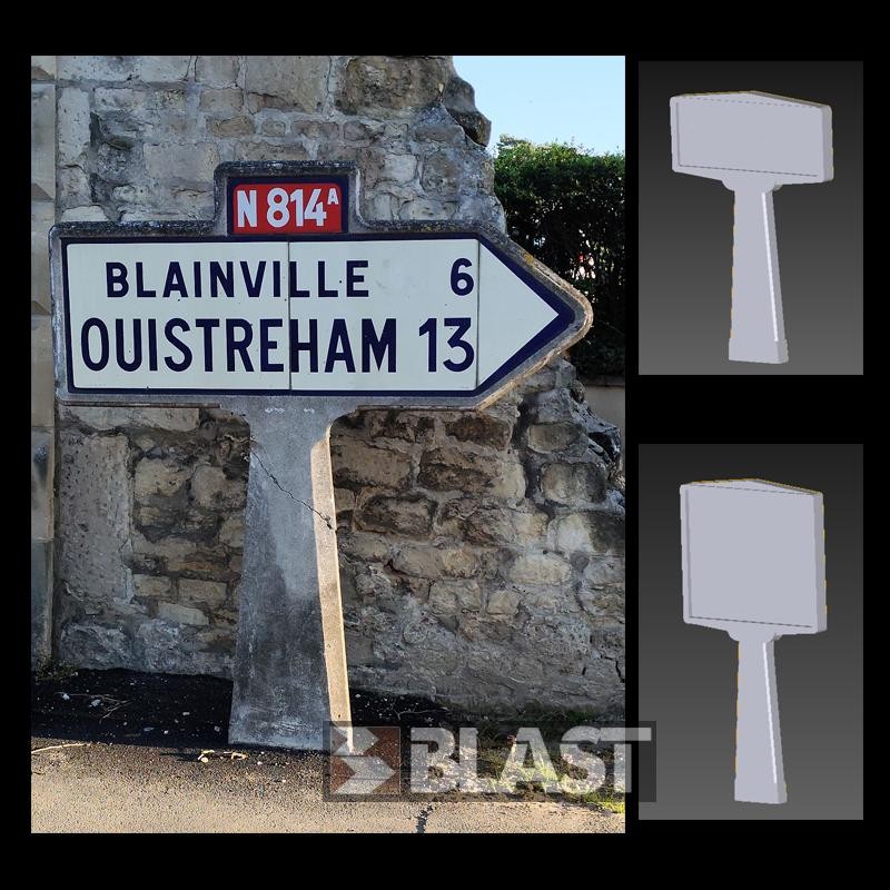 BL16029K CONCRETE ROAD SIGN SET 1 - 2 PCS