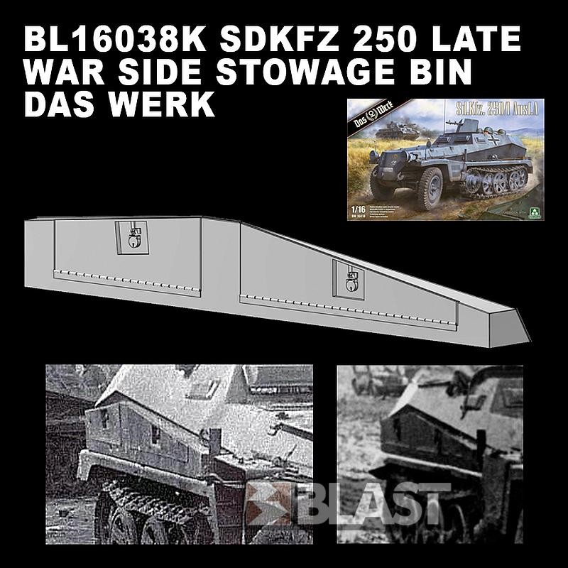 BL16038K SDKFZ 250 LATE WAR SIDE STOWAGE BIN - DAS WERK