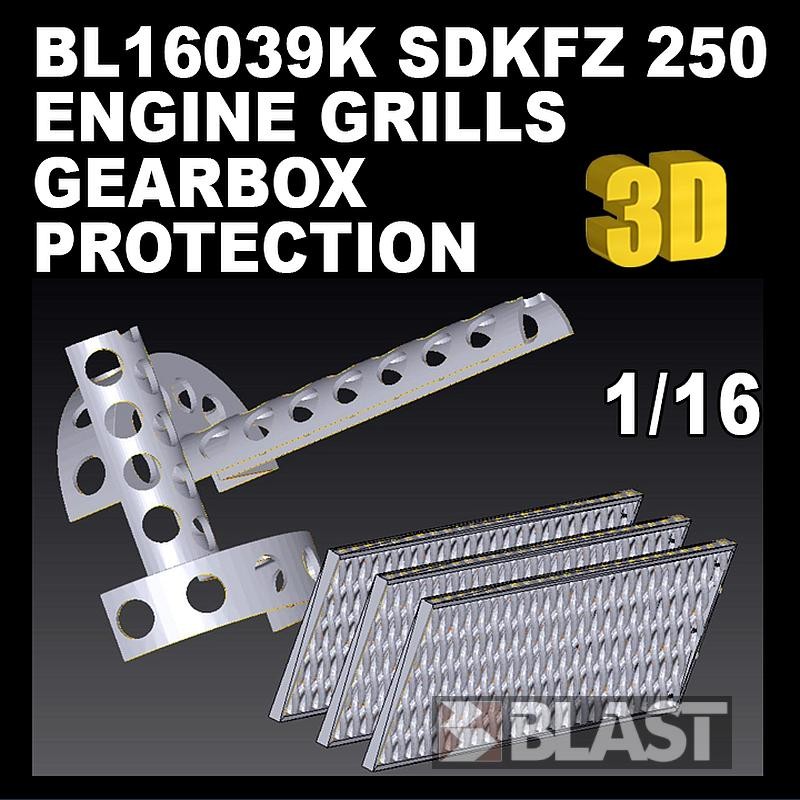BL16039K SDKFZ 250 ENGINE GRILLS AND GEARBOX PROTECTION