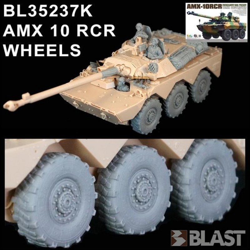 BL35237K AMX 10 RC WHEELS 2x3 DIFFERENT SAGGED WHEELS + RETOOL RIM TM